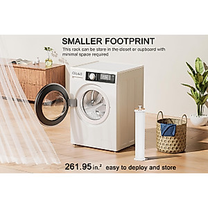 Tripod Clothes Drying Rack,Collapsible and Portable Clothes Drying Rack,16 Wooden Poles,Folding Drying Rack for Clothes,Indoor& Outdoor Holder