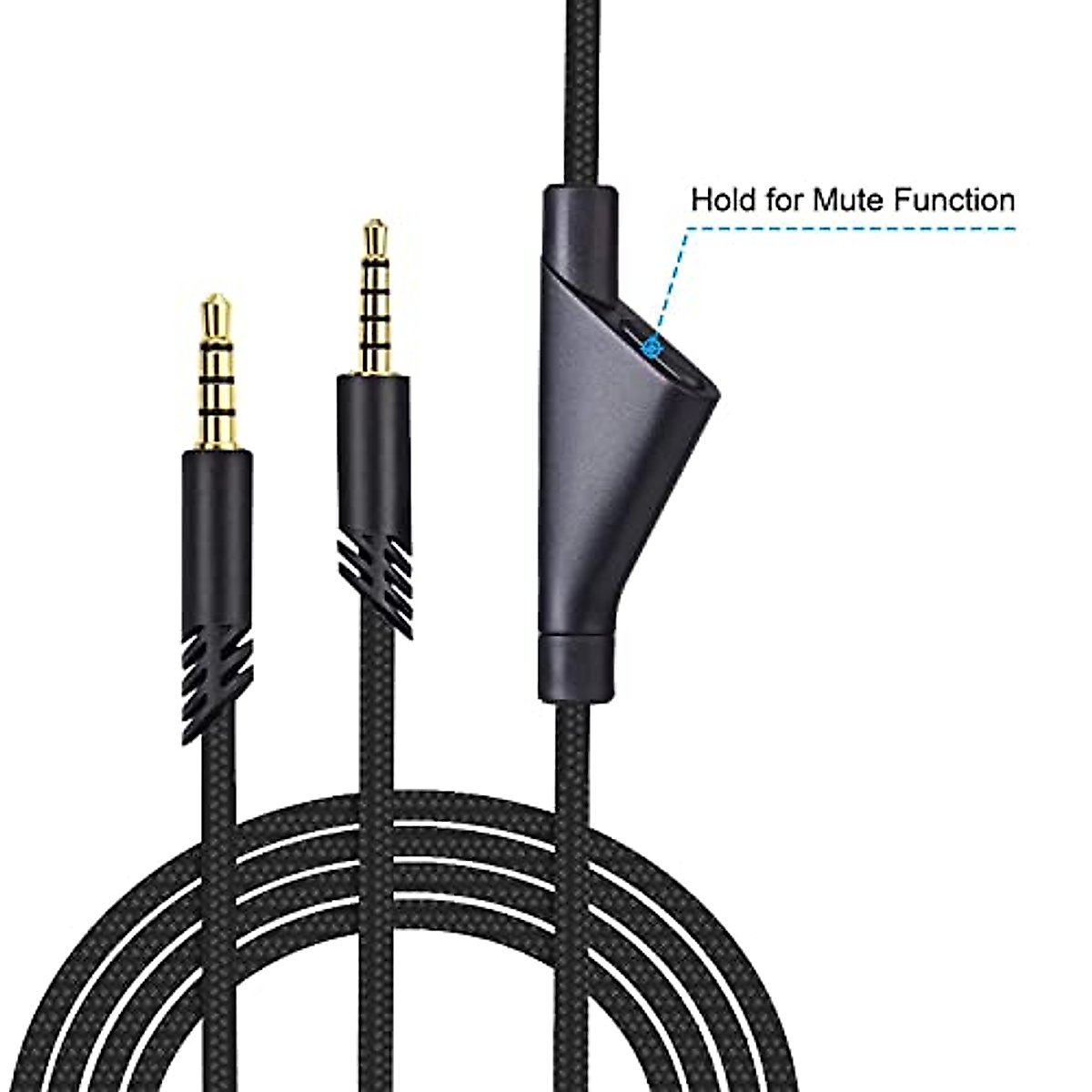 2.0m A40TR Inline Mute Cable with Mute Function, Also Working for Astro A10/A40 Headset