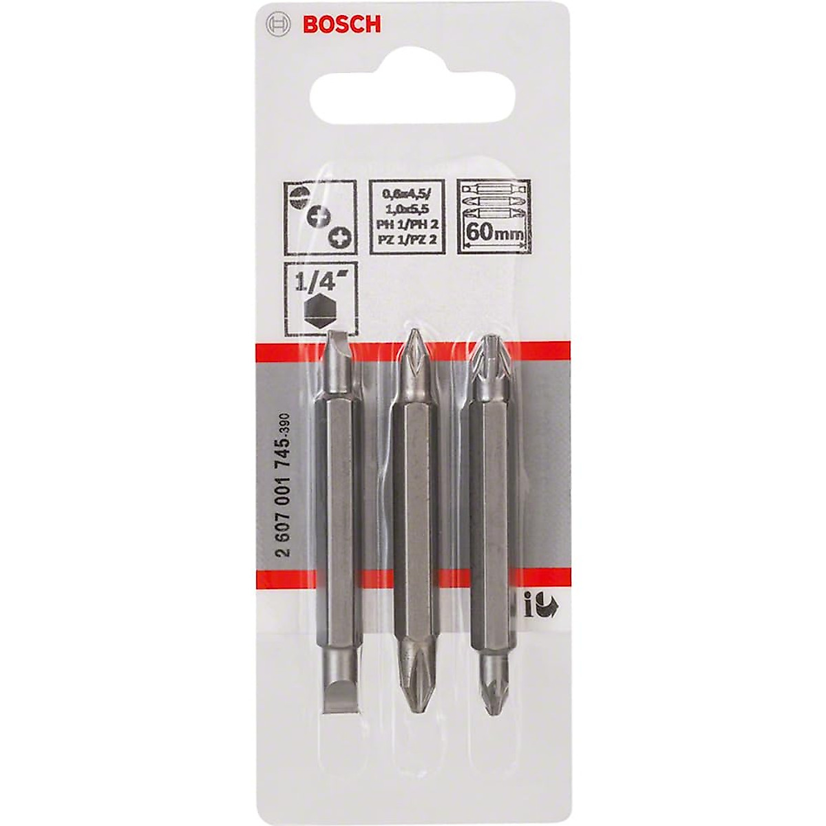 Bosch 2607001745 Double-Ended Bit Set (3-Piece)