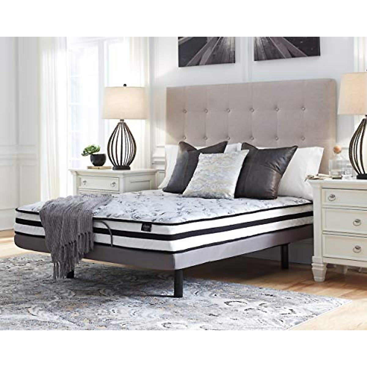 Signature Design by Ashley Full Size Chime 8 Inch Medium Firm Innerspring Mattress with Pressure Relief Quilt Foam
