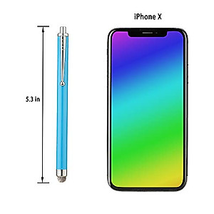 Stylus, CCIVV 4 Pcs Hybrid Mesh Fiber Tip Stylus Pens for Touch Screen Devices (5.3 inches-4pcs)