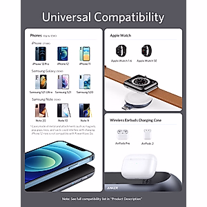 Anker Multi-Device Detachable Wireless Charging Station, PowerWave Go 3-in-1 MFi Certified Stand for iPhone 14/14 Pro/14 Pro Max/13/13 Pro Max, Apple Watch, AirPods, and More