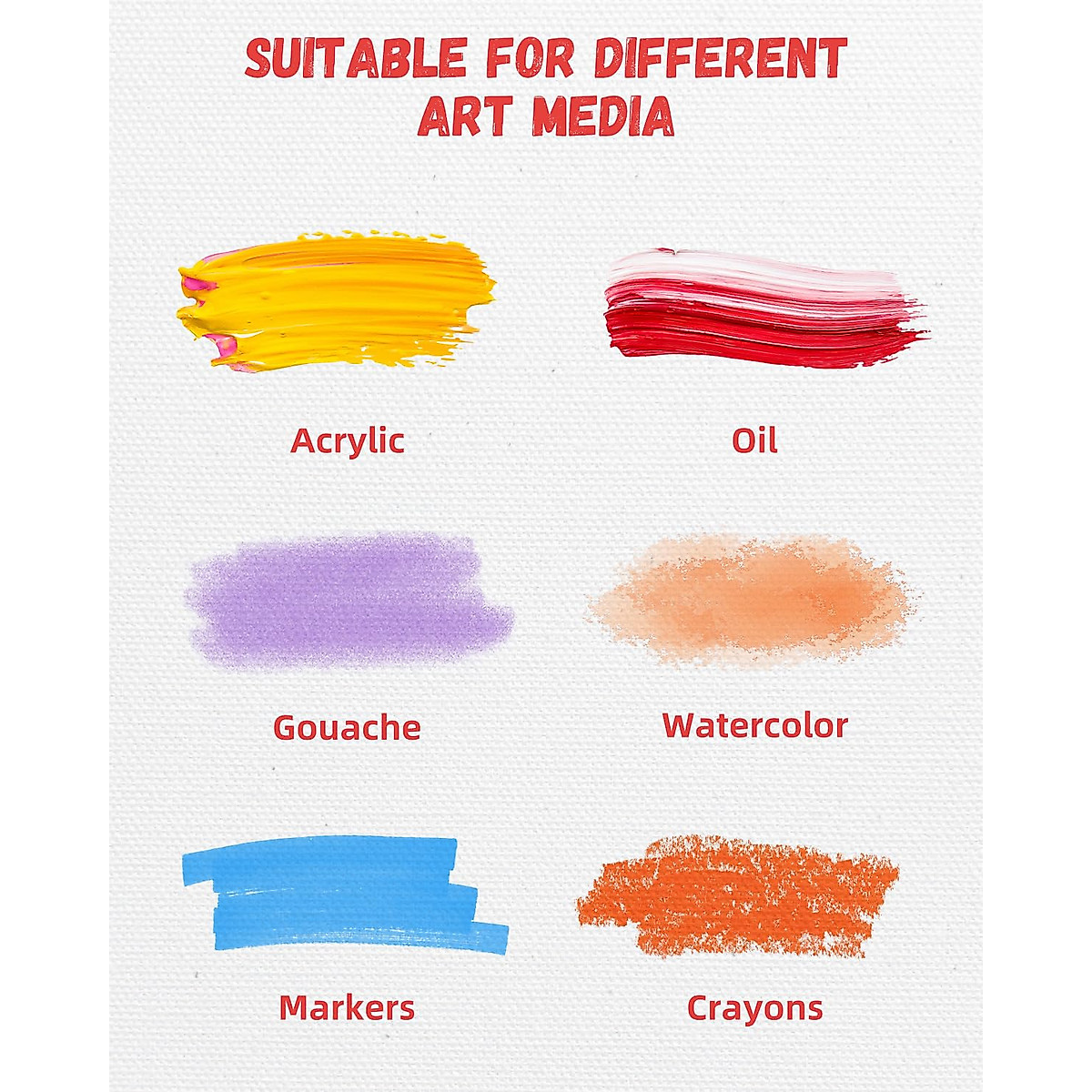 Simetufy 24 Pack 9 x 12 inch Canvas Boards for Painting- 8oz Gesso Primed Acid-Free 100% Cotton Canvas Panels for Acrylics Oil Watercolor Tempera Paints