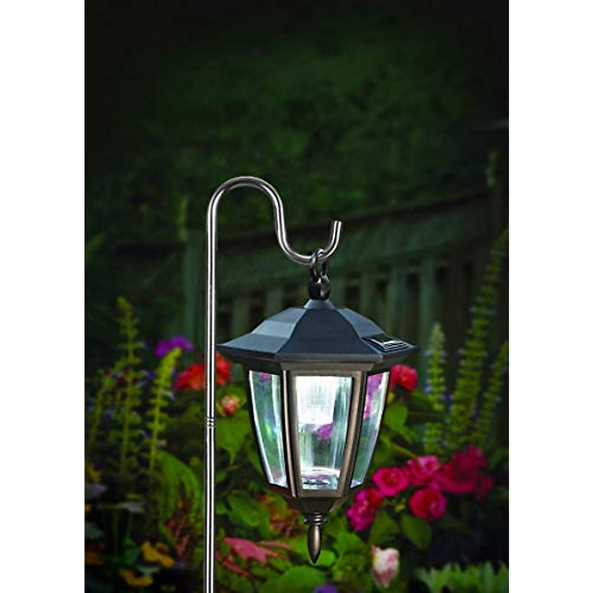 COCONUT 78 Inch Shepherds Hook for Bird Feeder, 5/8 Inch Width Heavy Duty Adjustable Outdoor Shepherd Hooks with 5-Prong Base for Lanterns Planting Hanger Weddings Decor, Silver