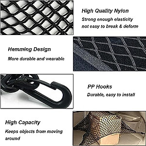 Car Trunk Luggage Storage Cargo Organizer Elastic Mesh Net Styling Accessories, for Volvo S60 S90 V60 V90 XC60 XC90 Accessories