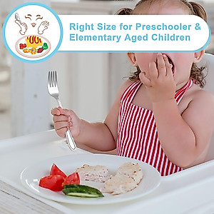 E-far 10-Piece Toddler Utensils, Kid Stainless Steel Silverware Set, Children Safe Forks and Spoons Set for Self Feeding, Healthy & Non-Toxic, Mirror Polished & Easy to Clean