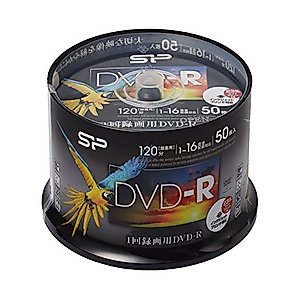 Silicone Power SPDR120PWC50S DVD-R 1-16x White Wide Printable 50 Sheets Spindle