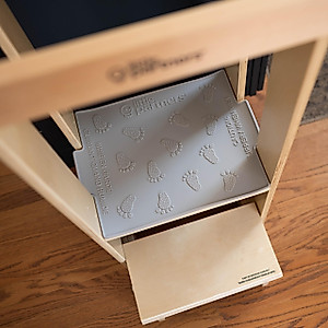 Little Partners Silicone Mat, Only Compatible with The Explore 'N Store Learning Tower Platform (Not The Learn 'N Fold Learning Tower, LT, LTD, or Chef Series), Non-Slip Grip Washable Protector (Grey)