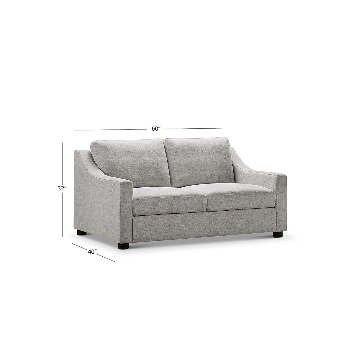 Abbyson Living Transitional Stain-Resistant Fabric Loveseat (Gray)
