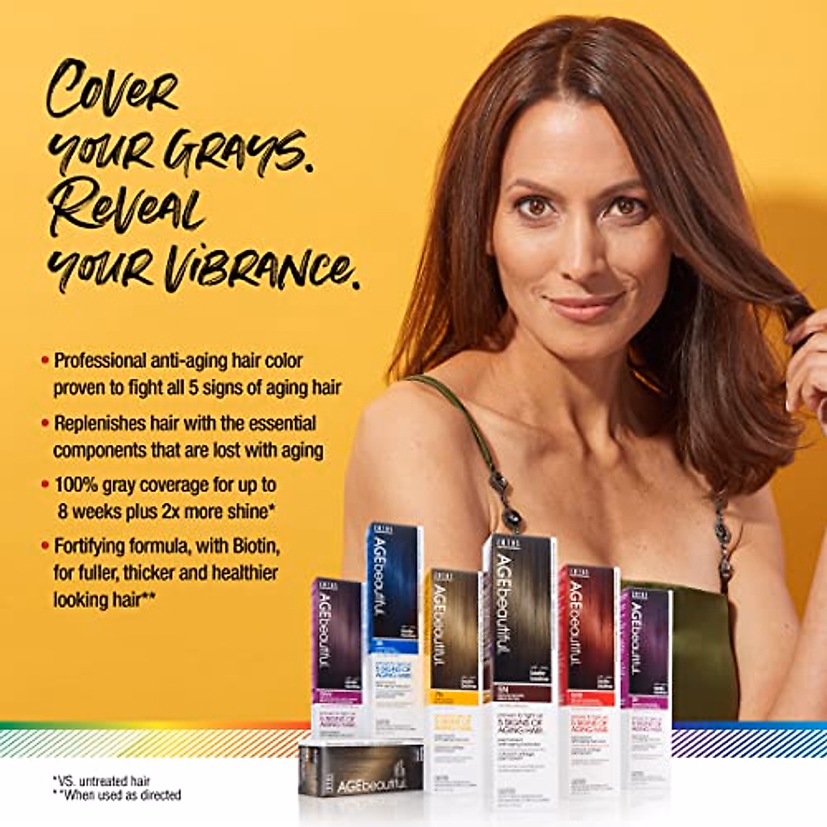 AGE beautiful Permanent Hair Color Dye Liqui Creme | 100% Gray Coverage | Anti-Aging Haircolor | Biotin for Thicker, Fuller Hair | Professional Salon Coloring | 7A Dark Ash Blonde