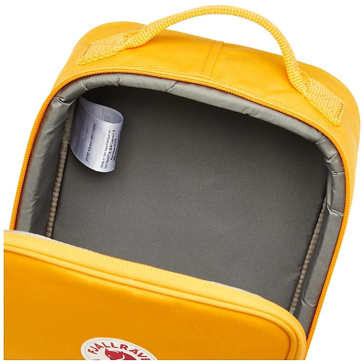 Fjallraven Kanken Mini Cooler Bag - Heavy Duty Eco S, Inside Zippered Pocket, Top Handle, and SidewaysWarm Yellow One Size One Size