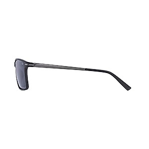 Caterpillar Precision 8506 Men's Polarized Square Sunglasses, Matte Black, 58 mm