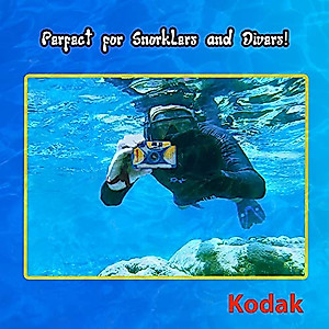 Kodak Sport Waterproof Single Use Camera with Floating Strap and Cloth