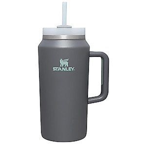 Stanley Quencher H2.0 FlowState Stainless Steel Vacuum Insulated Tumbler with Lid and Straw for Water, Iced Tea or Coffee, Smoothie and More, Charcoal, 64 oz