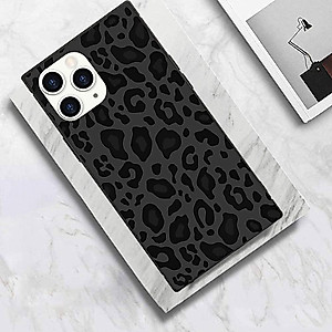 ZHUXUXITT Luxury Case for iPhone 13 Pro Max,Fashion Elegant Case for Women Girls,hard PC+soft silicone case is shock-proof and skid-proof for protective Case-Black Gray Leopard print