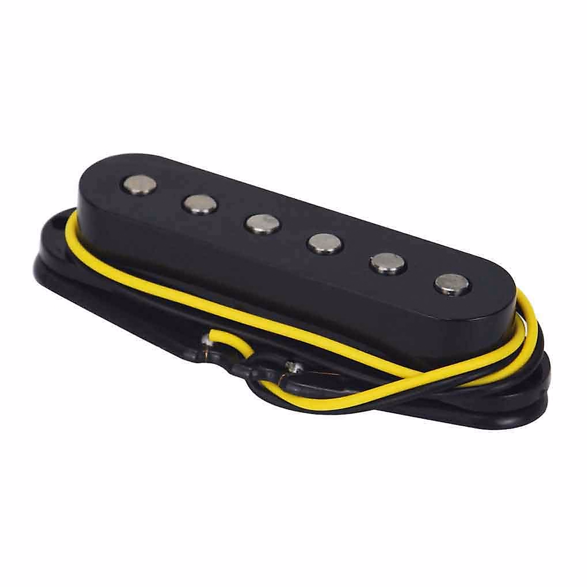 FLEOR Alnico 5 Strat Pickup Single Coil Pickups Guitar Neck/Middle/Bridge Pickup Black for Strat Squier Electric Guitar
