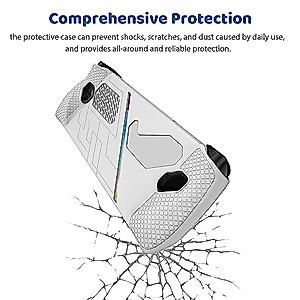 Protective Case for Rog Ally, DOBEWINGDELOU Soft Silicone Cover Case for ASUS Rog Ally Gaming Handheld, Full Protection, Anti-Scratch, Anti-Slip, and Shock-Absorbing Protective Case White