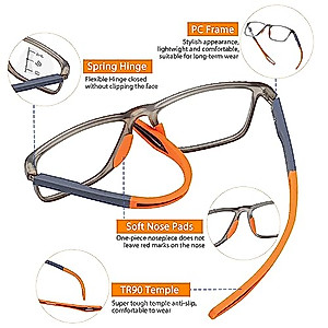 Photochromic Progressive Multifocus Reading Glasses Men Women Blue Light Blocking Workspace Multifocal Glasses TR90 Frame Spring Hinge No Line Transition Sunglasses With Readers 3.0