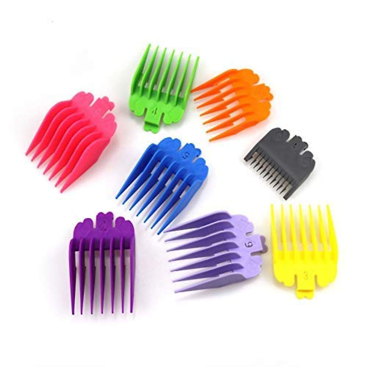 Professional Hair Clipper Guards Guides, Color Coded Hair Cutting Guides Come with Organizer, 1/8" To 1", Fits for All Full Size Clippers