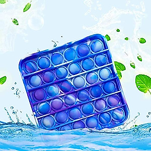 10pcs Random Silicone Tie-dye Push pop Bubble Fidget Toy, Autism Special Needs Stress Reliever, Squeeze Sensory Tools to Relieve Emotional Stress for Kids Adults，Party Toys