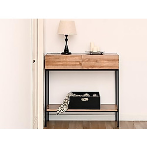 StorageWorks Bamboo Organizers for Shelves, Handcrafted Bamboo Storage Containers for Snacks, Spices, or Drinks, Black Wooden Crates with Built-in Handles, Jumbo, 1 Pack