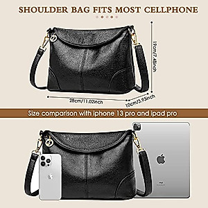 HUANLANG Crossbody purses for Women Trendy Designer Cross Body bag purses Ladies PU Leather Shoulder Bag Fashion Black Crossbody Handbags for Travel Holiday Office Daily Party Casual
