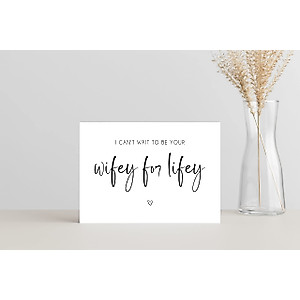Emily gift I Cant Wait To Be Your Wifey For Lifey Wedding Day Card From Bride For Groom - Love Card