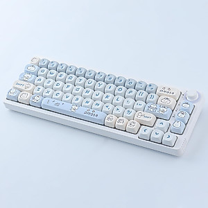 JOMKIZ 139 Keys PBT Keycaps,MOA Profile Keycaps Dye Sublimation Customized ANSI Layout Keycaps Set for Cherry MX Magnetic Switches Mechanical Keyboards