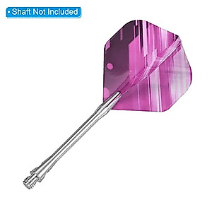 PATIKIL Dart Flights, 6 Pack PET Standard Darts Accessories Replacement Parts for Soft Tip Steel Tip, Thick Stripe Style, Black, Pink