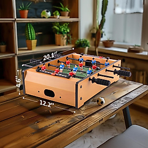 WIN.MAX Mini Foosball Table (Upgrade) 20-Inch Foosball Table Adult Size Top Football/Soccer Game Table for Kids Easy to Store