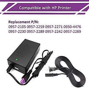 32V 1560mA AC Adapter for HP Photosmart B210 C7250 C7280 C310 OfficeJet 7400A 6500 7612 J4550 4500 Printer All-in-One 4500 J4540 C6180 6000 4500 Wireless Printer Charger Cord