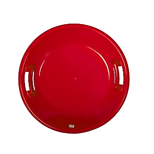 Avalanche Brands | 25" Downhill Saucer Snow Sled | Red | Durable Handles & Safe for All Ages