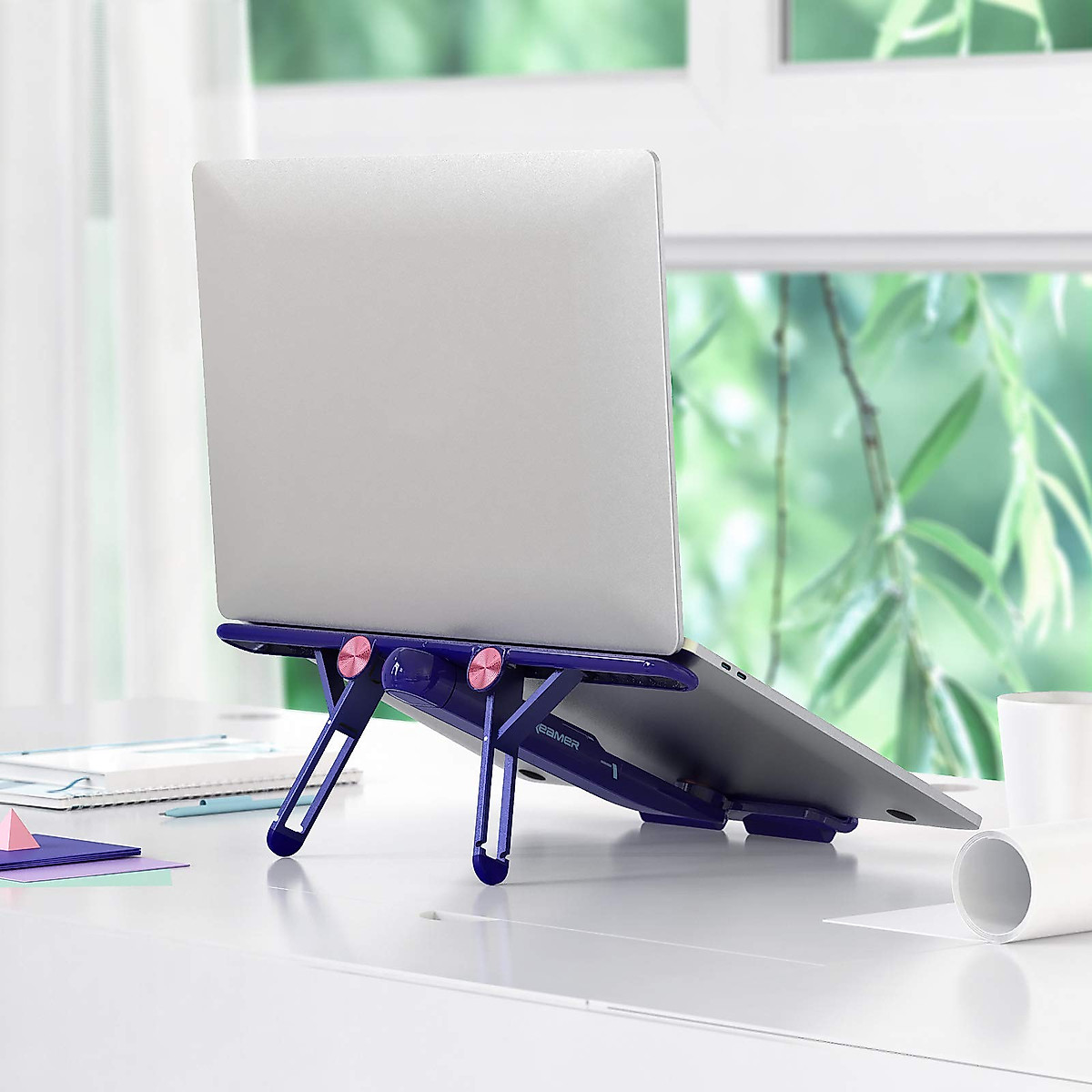 seenda Laptop Stand, Ergonomic Portable Stand, Adjustable Notebook Riser Holder Compatible with MacBook, Dell, Lenovo More 10-15.6 Inches Computers