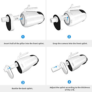 TIUIHU Baby Monitor Crib Mount for Hipp Baby Monitor Camera/VAVA Baby Monitor