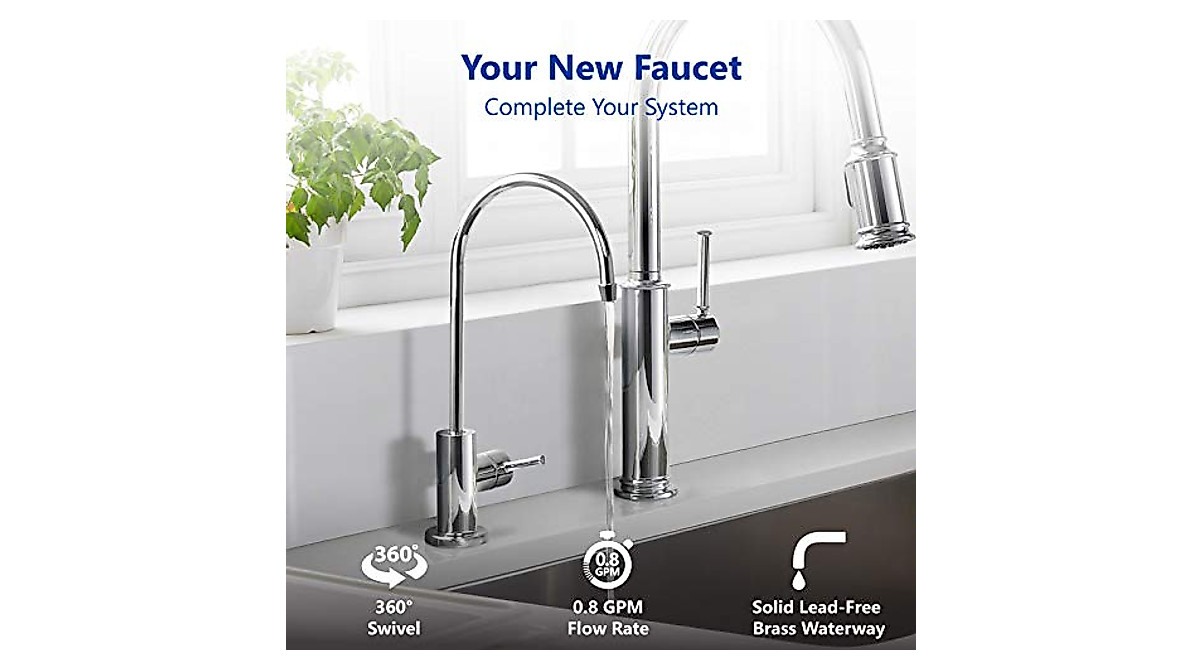 Express Water Chrome Water Filter Faucet – Easy Install Kitchen Tap