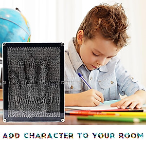 3D Pin Art Toy 6 x 8 Inches, Unique Metal Silver Pin Art Board for Kids,Inspire Imagination & Challenge Sense, Innovative Boundless Creativity for Children & Adults Learning Gift