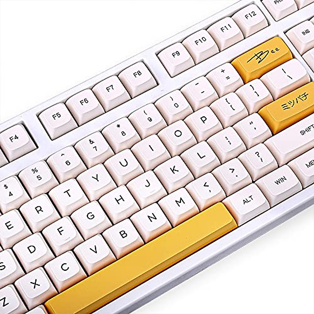 Sumgsn 140 Keys PBT Keycaps Dye-Sub XDA Profile Milk and Honey Theme for Mechanical Gaming Keyboard Cherry Gateron MX Switches (English)