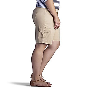 Lee womens Plus Size Relaxed-fit Avey Knit-waist Cargo Bermuda shorts, Café, 18 US