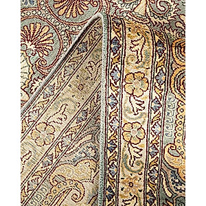 One of a Kind Hand Made Mogul Traditional Light Gray Area Rug Carpet Living Room Bedroom Dining Room 8 x 10