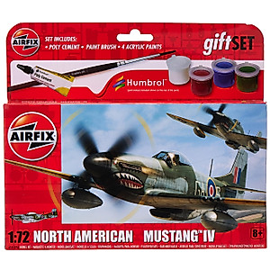 Airfix Starter Gift Set North American Mustang IV 1:72 Military Aviation Plastic Model Kit A55107A