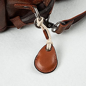 Leather Airtag Case, Airtag Case, Airtag Holder, Airtag Keychain, Keychain Airtag Holder, Pet Tracker Case, Item Tracker Holder, Airtag, Purse GPS Holder, Horse Loop Brown