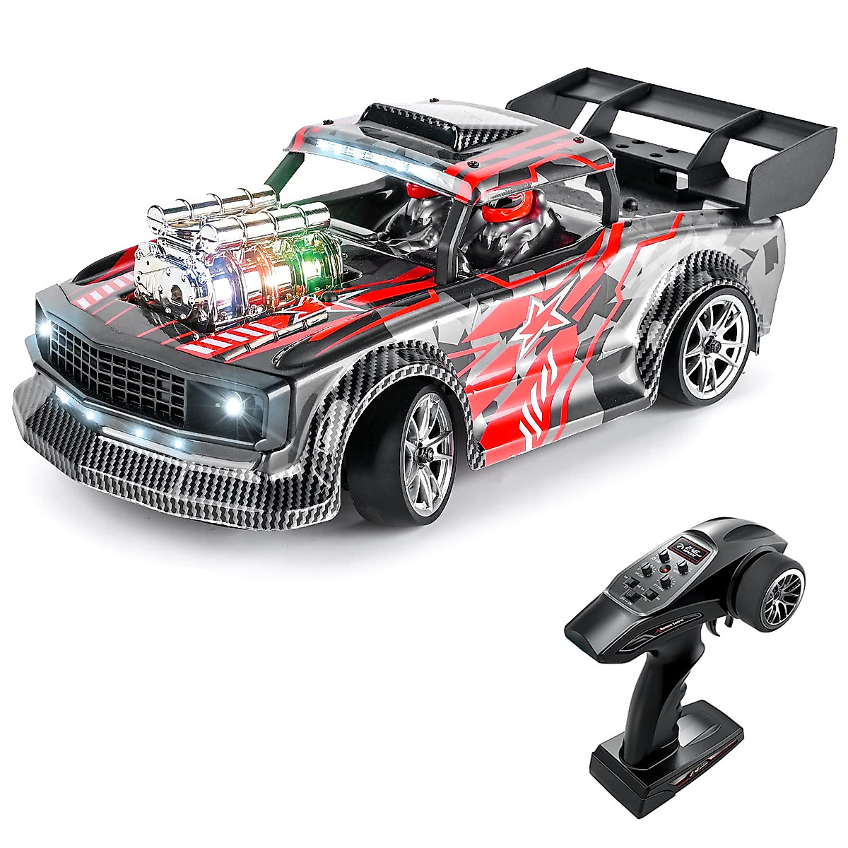GoolRC RC Drift Car 1/18 RC Car Fast and Furious Cars Remote Control Car for Boys 8-12 2.4GHz 4WD 30km/h RC Race Car Full Scale High Speed Kids Gift RTR with ESP Function RC Truck RC Car for Kids