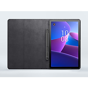 Lenovo - M10 Plus (3rd Gen) Folio Case (US) - 10-inch - Convertible Folio Stand - Built-in Pen Pouch - Sleep/Wake Function - Grey (Pen Sold Separately)