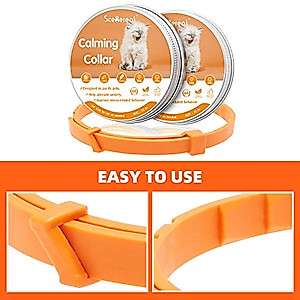 Calming Collar for Cats - 2 Pack Adjustable Natural Pheromone Kitten Collars Reduce Anxiety