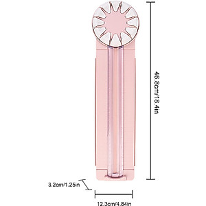 Paper Craft Edge Cutter,12 in 1 Paper Trimmer,Paper Edge Cutter, Multifunctional Paper Cutter Machine with Measurements for Scrapbooking,Photo Card,Gift Packaging(Pink)