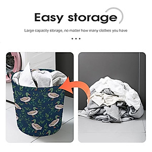 KiuLoam Cute Farm Animal Mallard Duck Laundry Baskets, Large Storage Basket Collapsible Organizer Bin Laundry Hamper for Nursery Clothes Toys