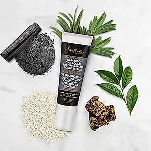 SheaMoisture African Black Soap Bamboo Charcoal Pre-Shampoo Scalp Scrub, 4 Fl Oz