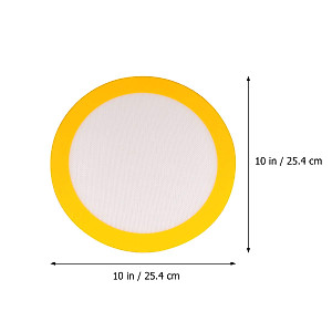 Operitacx Cooking Mat Nonstick Bakeware Countertop Protector Mat Baking Pastry Mat Pizza Baking Mat Cake Pan Liners Air Fryer Reusable Baking Mat Round Baking Mats Fried Dumpling Microwave