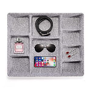 Welaxy Drawer Organizer trays with 9 compartments storage box multi storage purpose for home office desk closet bathroom kitchen (Gray)