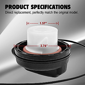 Gas Cap Fuel Cap Fuel Tank Cap Replacement for 2004-2011 Silverado 1500 2500 3500 Avalanche Tahoe Traverse,04-11 Yukon Yukon XL Sierra Replaces 20915842 GT330